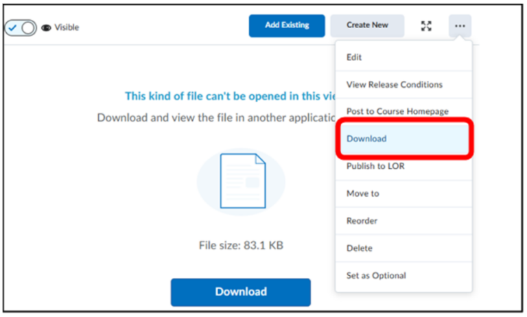 Adding or deleting content | Brightspace Support