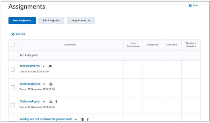 Hoe werken Assignments? | Brightspace Support