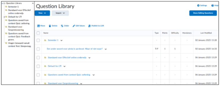 How to use the Question Library | Brightspace Support